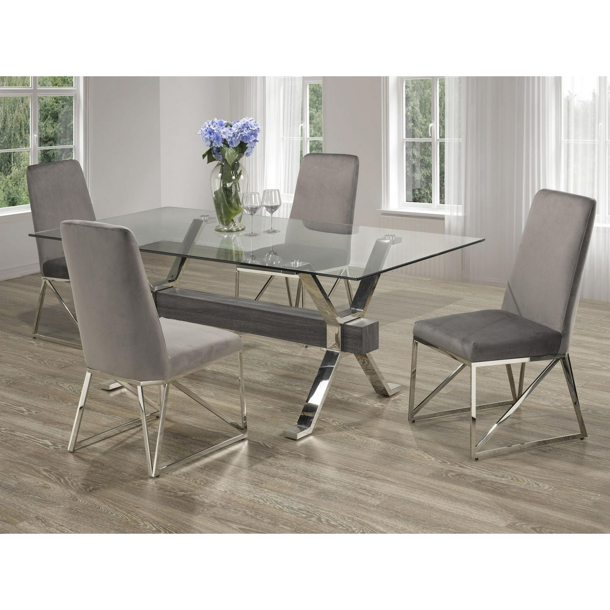 Click here for Brassex 5-Piece Dining Set  Grey prices