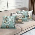Dashan Easter Throw Pillow Covers 18x18 Set of 4,Bunny Truck Farmhouse ...