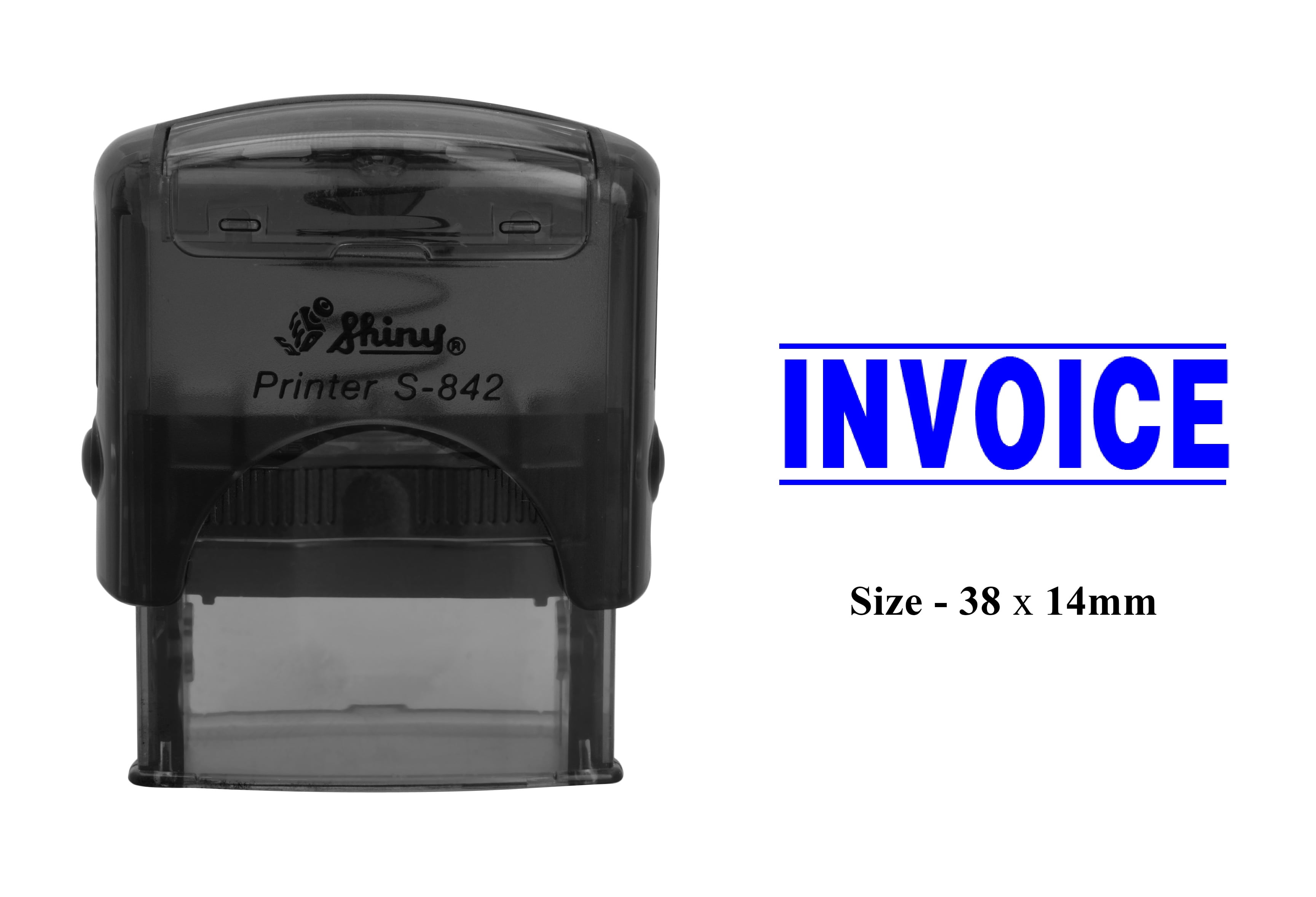 Invoice Self Inking Rubber Stamp Custom Shiny S-842 Office Stationary ...