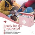 First Aid Box Organizer Empty 13" Pink Vintage First Aid Kit Tin Metal ...