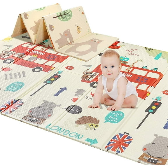 JoyStone Baby Play Mat, 78" X 70" Extra Large Reversible Foam Play Mat ...