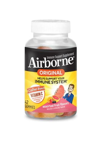 Airborne Immune Support Gummies Assorted Fruit 42 Gummies - Walmart.com