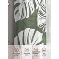 Dark Green Monstera Deliciosa Sheer Curtains for Living Room Bedroom ...