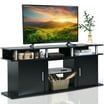 TV Stand for 85 inches Flat Screen, Wood Media Console Storage Cabinet ...