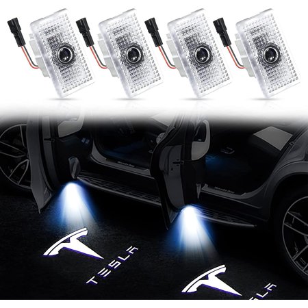 2022 Upgraded Tesla Car Door Puddle Lights,logo Projector For Model 3/y ...