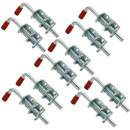 YaeMarine 10 Packs Metal Lock Barrel Bolt Spring Loaded Latch 6.6 Inch ...