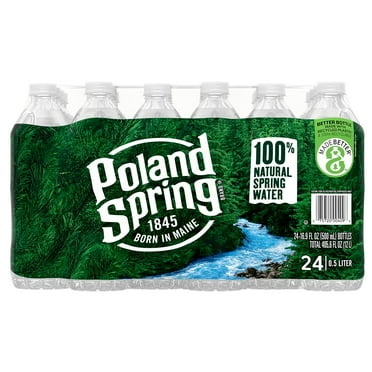 POLAND SPRING 100% Natural Spring Water, 16.9oz Plastic Bottles (Pack ...