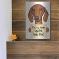 Luxe Metal Art 'Brown Dachshund with Spoiled Sign' by Danny Gordon Art ...