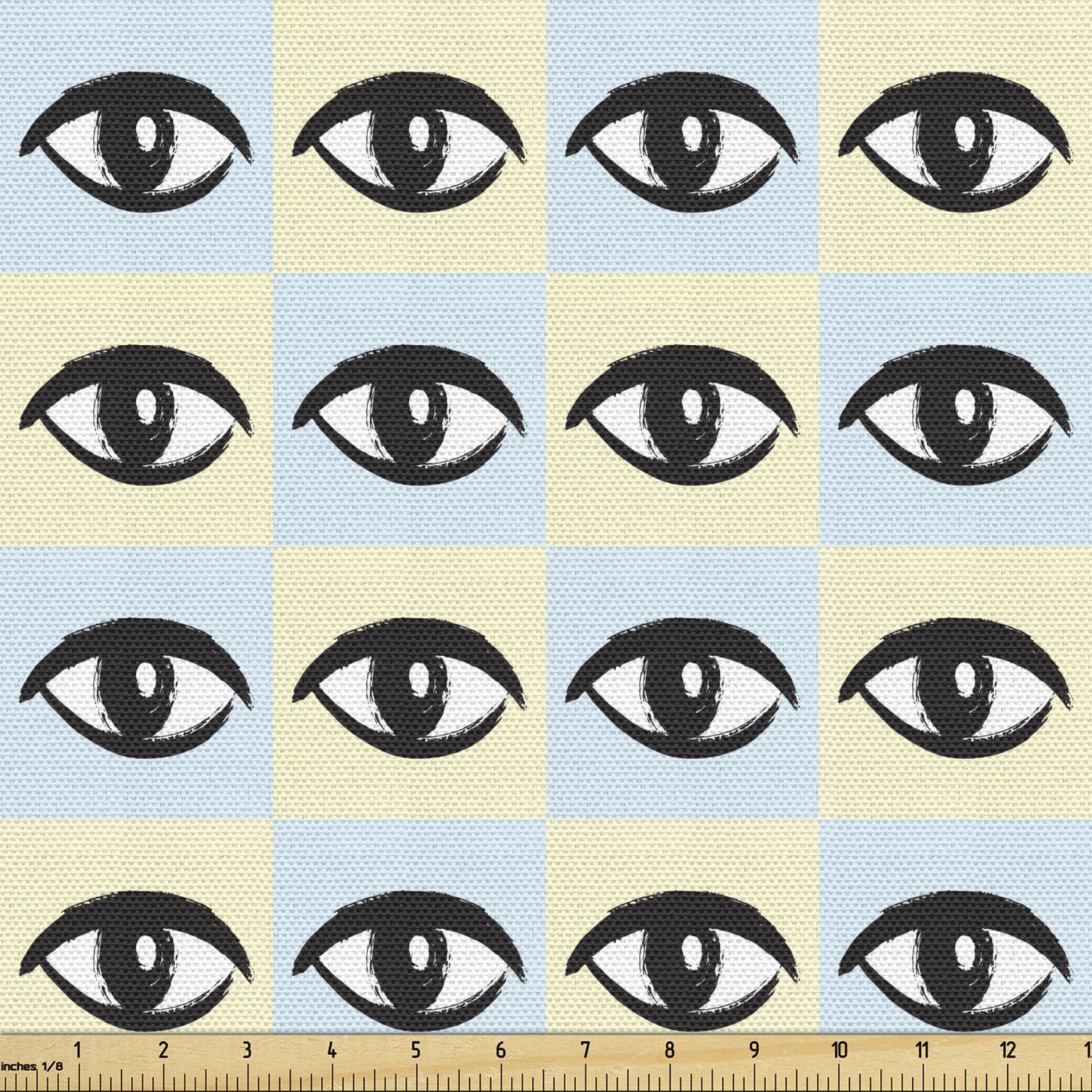 Modern Sofa Upholstery Fabric by the Yard, Woman Eye Drawings in ...