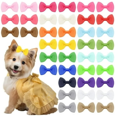 100pcs pet bows dog hair bows for dog yorkshirk small dogs hair ...
