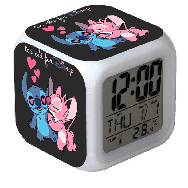 Disney Original Lilo & Stitch Cartoon Cute Alarm Clock Stitch Anime ...