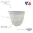 Terrence 19" Wide round Resin Planter Cement Color - Walmart.com