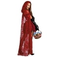 Halloween Adult Big Bad Red Costume with Dress, Cape, and Choker ...