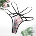 Watercolor Flower Open Type Women's Panties Crotch Opening G-strings ...