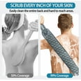 Exfoliating Back Scrubber for Shower with Handles, 30 Inch Double-Sided ...