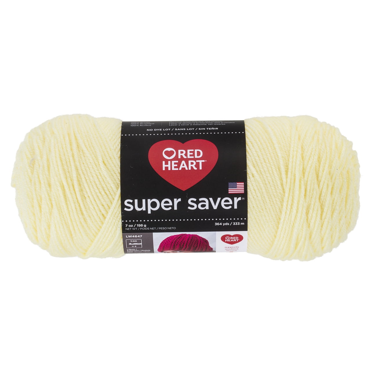 Red Heart Super Saver Acrylic Pale Yellow Yarn, 1 Each - Walmart.com