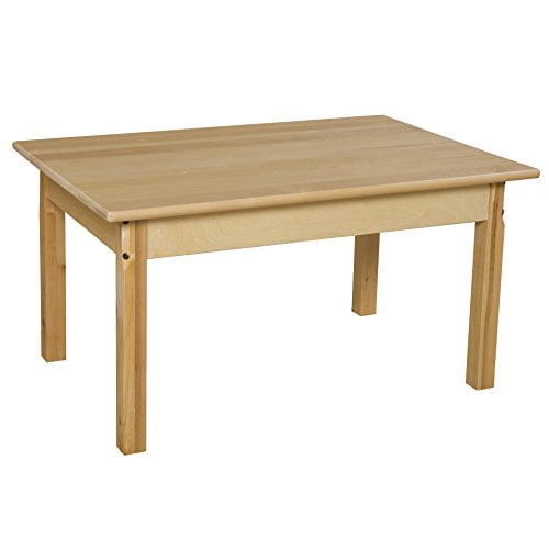 Wood Designs 82320 Rectangle Hardwood Table with 20" Legs, 24" x 36 ...