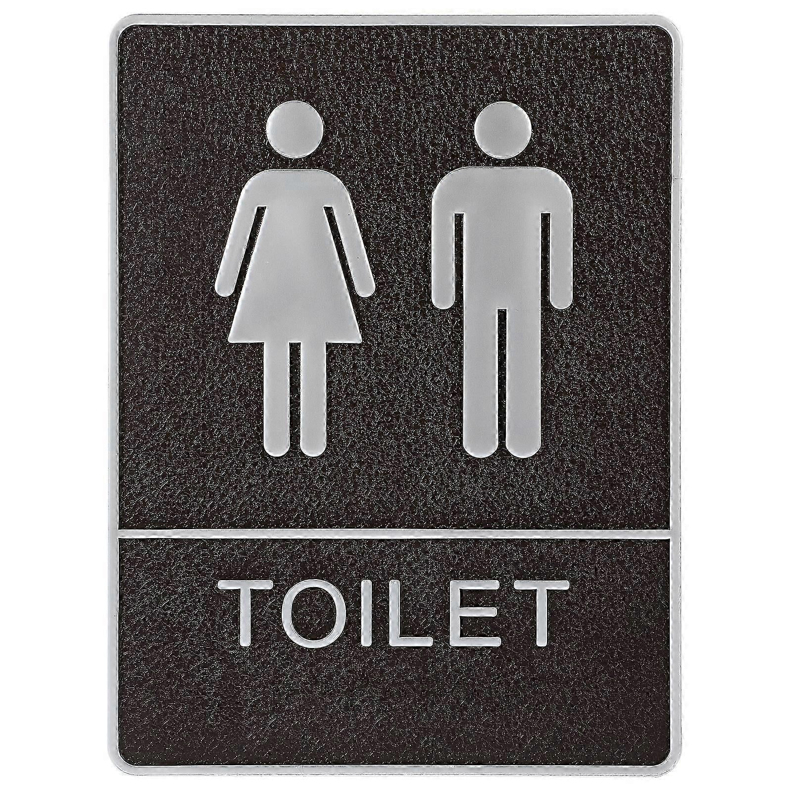 Self-adhesive Bathroom Sign Restroom Door Sign Men Women Restroom Sign ...