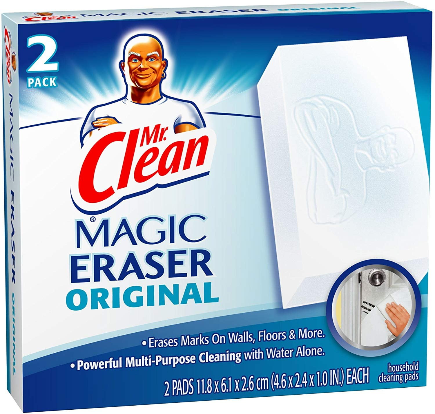 Mr Clean Erase and Renew Magic Eraser, Original, 2 Count Pack of 3 ...