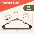 Campior Plastic Clothes Hangers Gray Pack of 10 - Space-Saving, Durable ...