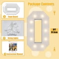3FT Marquee Numbers, Warm White Light Up Number 0 with Display Board ...