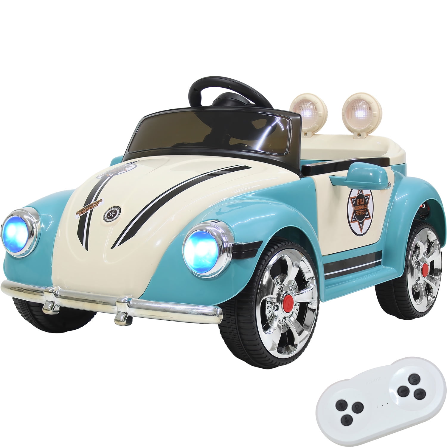 Carro Montable Electrico Little monkey Tipo Vochito Azul | Walmart en línea