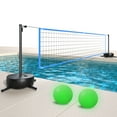 Haokelball Outdoor Volleyball Net Set with LED Light, Adjustable 15 ...
