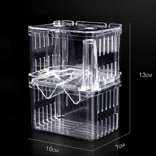 3 Sizes Double-layer Clear Fish Breeding Isolation Box Aquarium Fish ...