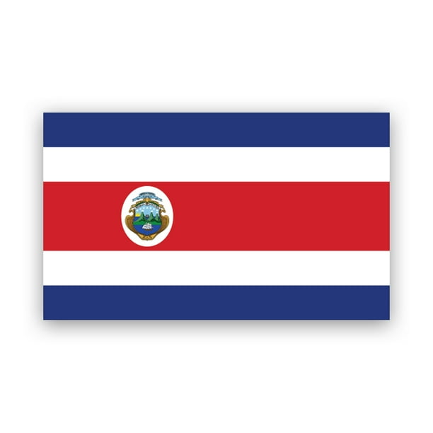Costa Rican Flag Sticker Decal - Self Adhesive Vinyl - Weatherproof ...