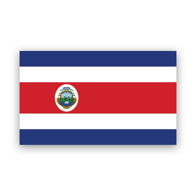 Costa Rican Flag Sticker Decal - Self Adhesive Vinyl - Weatherproof ...
