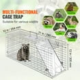 KFFKFF Live Capture Animal Trap 31" x 10" x 12", Galvanized Iron Live ...