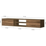 Atelier Mobili Floating TV Stand 70 Inch, Wall Mounted Entertainment ...