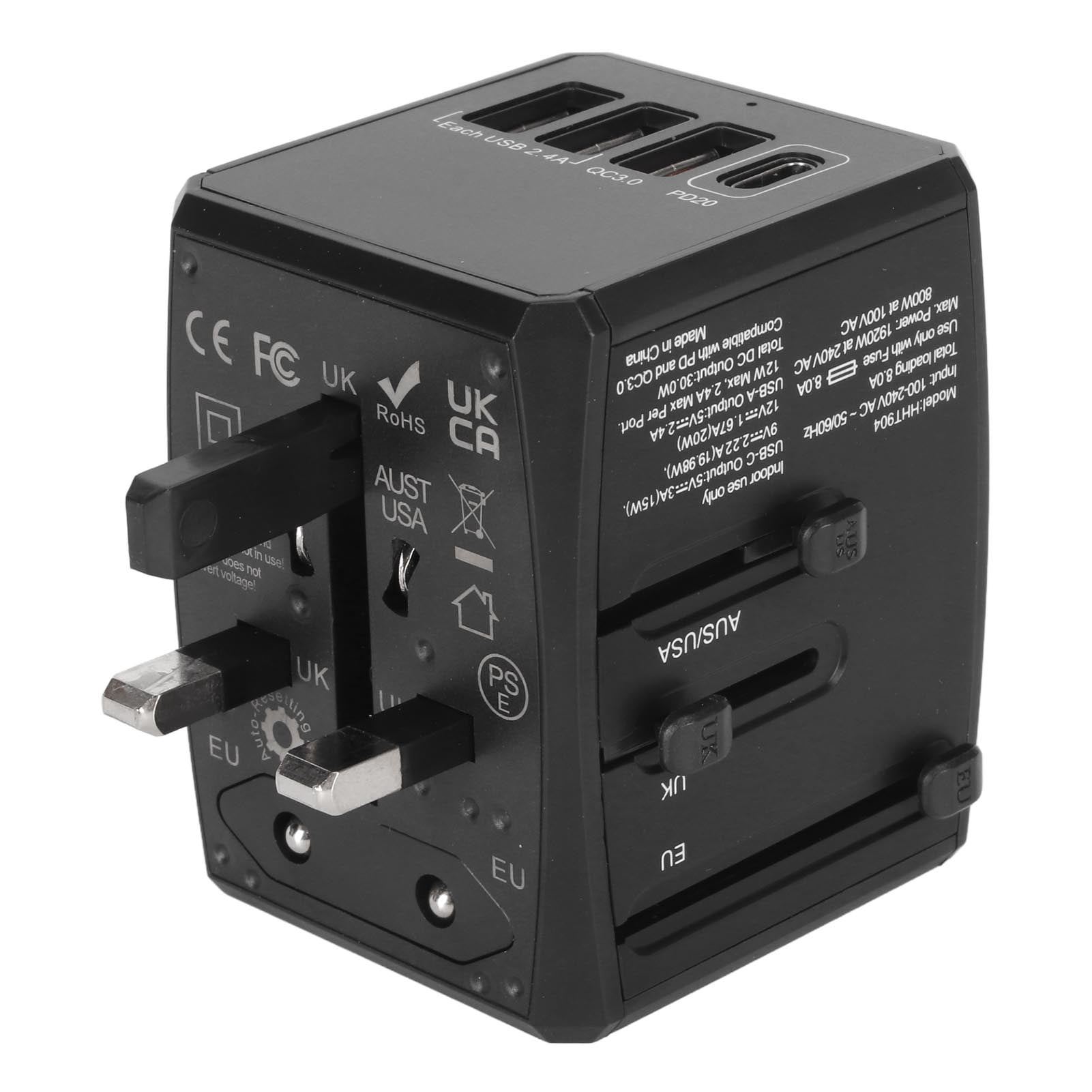 Adaptador internacional adaptador de viaje universal multipuerto todo ...