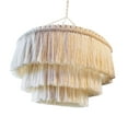 Bvdfgk Macrame Lamp Shade Handmade Bohemian Hanging Light Cover Pendant ...