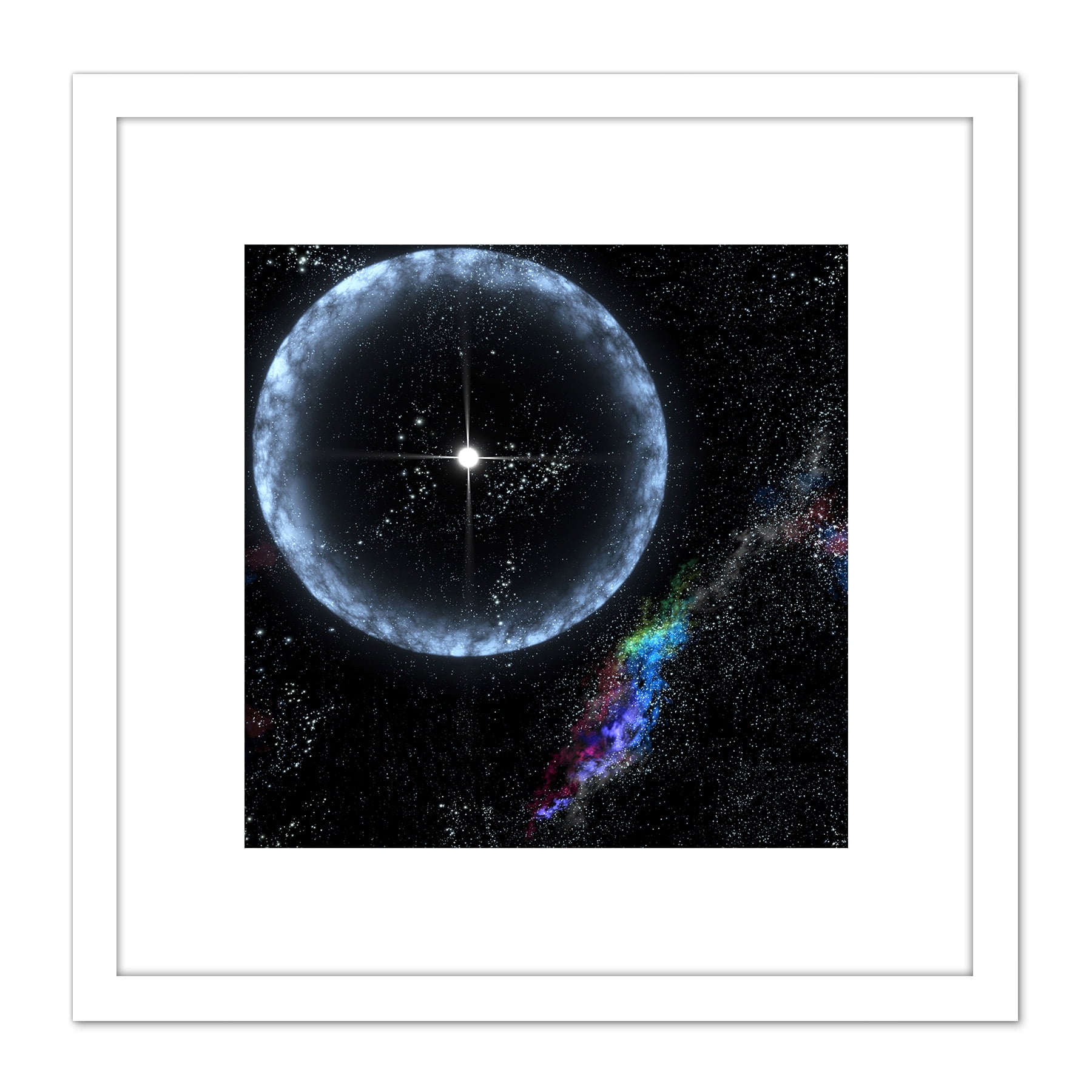 Space NASA Star SGR1806-20 Gamma Ray Flare Illustration 8X8 Inch Square ...