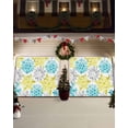Garage Door Banner Cover 6 x 13 ft, Christmas Teal Yellow Snowflake ...
