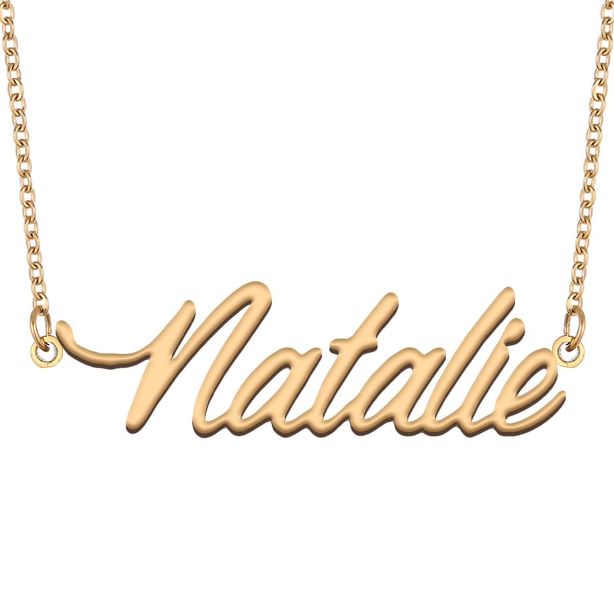 HUAN XUN Natalie Name Necklaces for Best Friends Gold Girls Jewelry ...