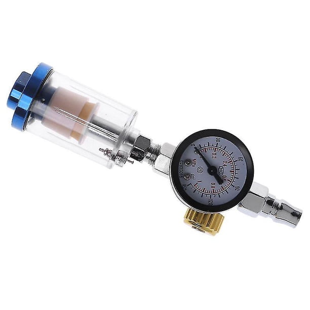 Spray Paint Gun Air Regulator Gauge & In-line Air Oil Water Separator ...
