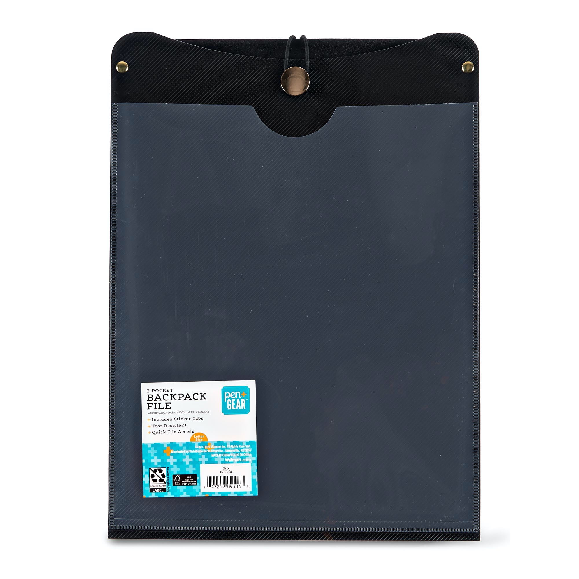 Pen+Gear 7-Pocket Letter Size Backpack File, Black - Walmart.com
