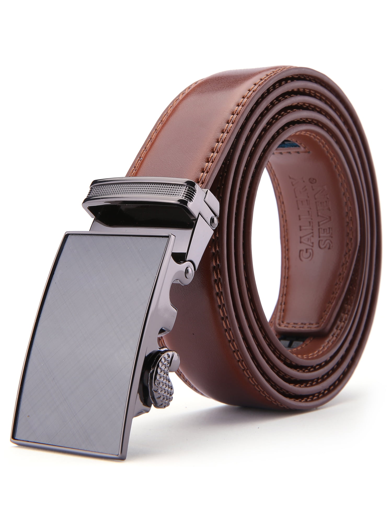Etched Charcoal Leather Ratchet Belt - Walmart.com