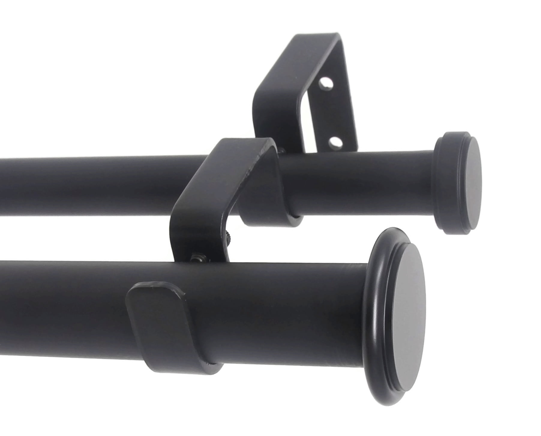 Urbanest Bouton Flat Button 1" 3/4" Double Drapery Curtain Window Rod ...