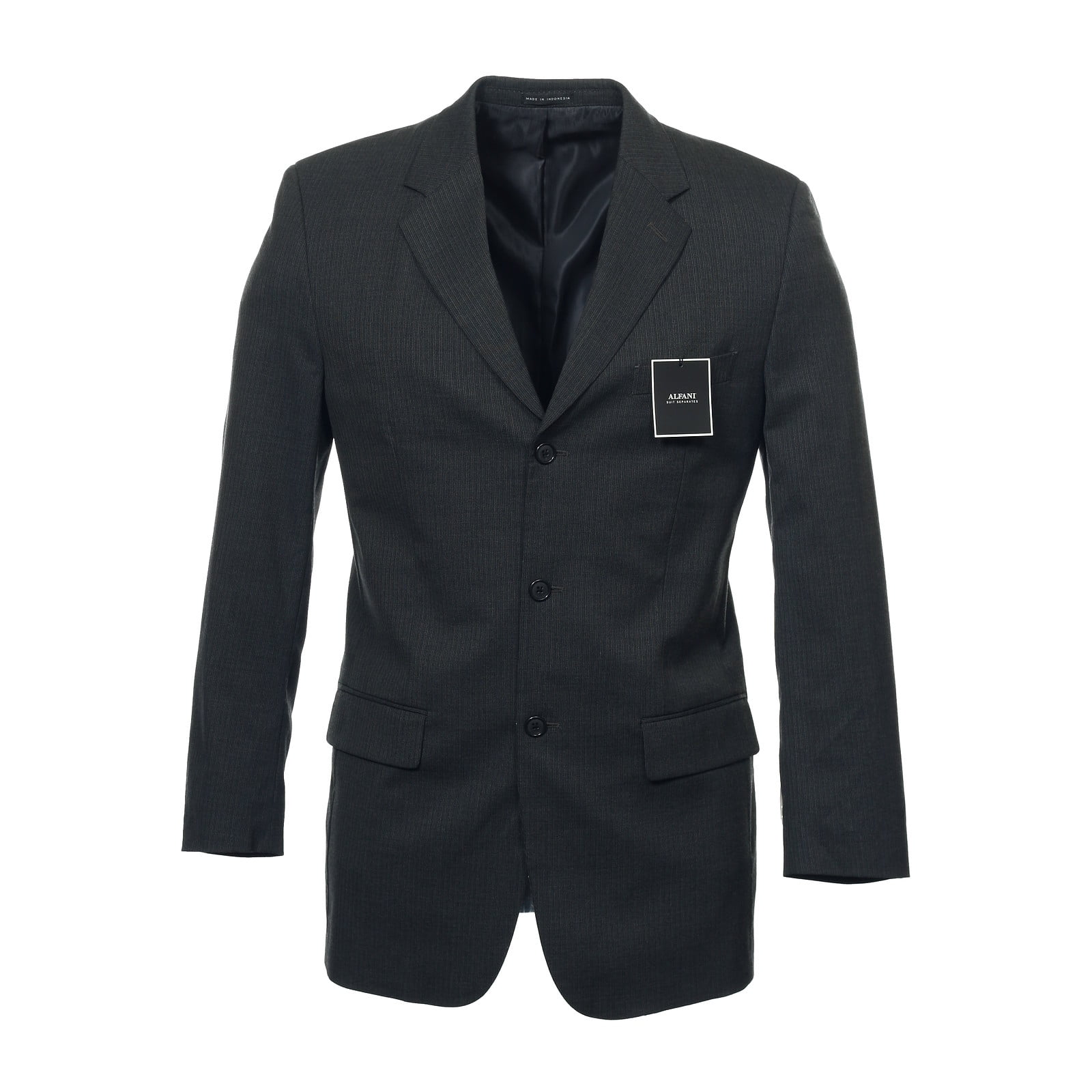 Alfani Mens Pinstripe 3 Button Sport Coat Jacket Suit Separate (40L ...
