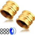 FJSHN-Garden Hose Female to Female Adapter,3/4" GHT Heavy Duty Brass ...