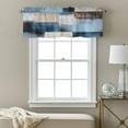 Abstract Color Stitching Valances for Windows, Blue Brown Graffiti ...