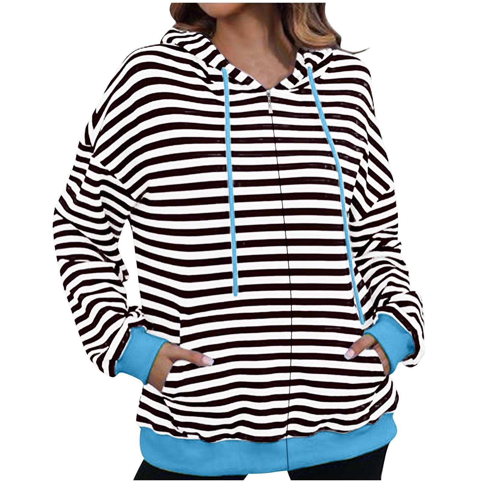 Click here for Pisexur Womens Hoodies 2024 Striped Long Sleeve Pu... prices