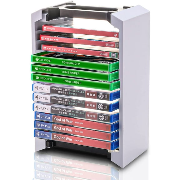 FAMKIT Game Storage Stand Tower for PS5, PS4, PS3, Xbox Series S X ...