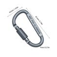 Aluminum Alloy D-Shape Buckle Rock Climbing Carabiners Clip Twistlock ...