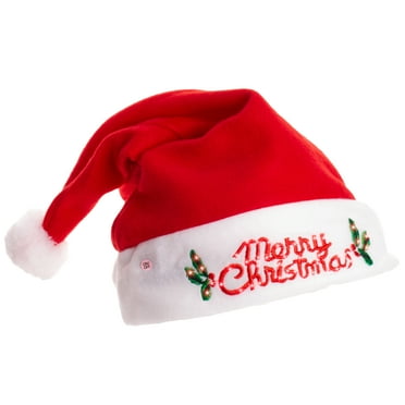 Light UP Santa Hat - Walmart.com