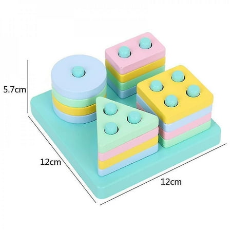 Children's building blocks Macaron color educational early education ...