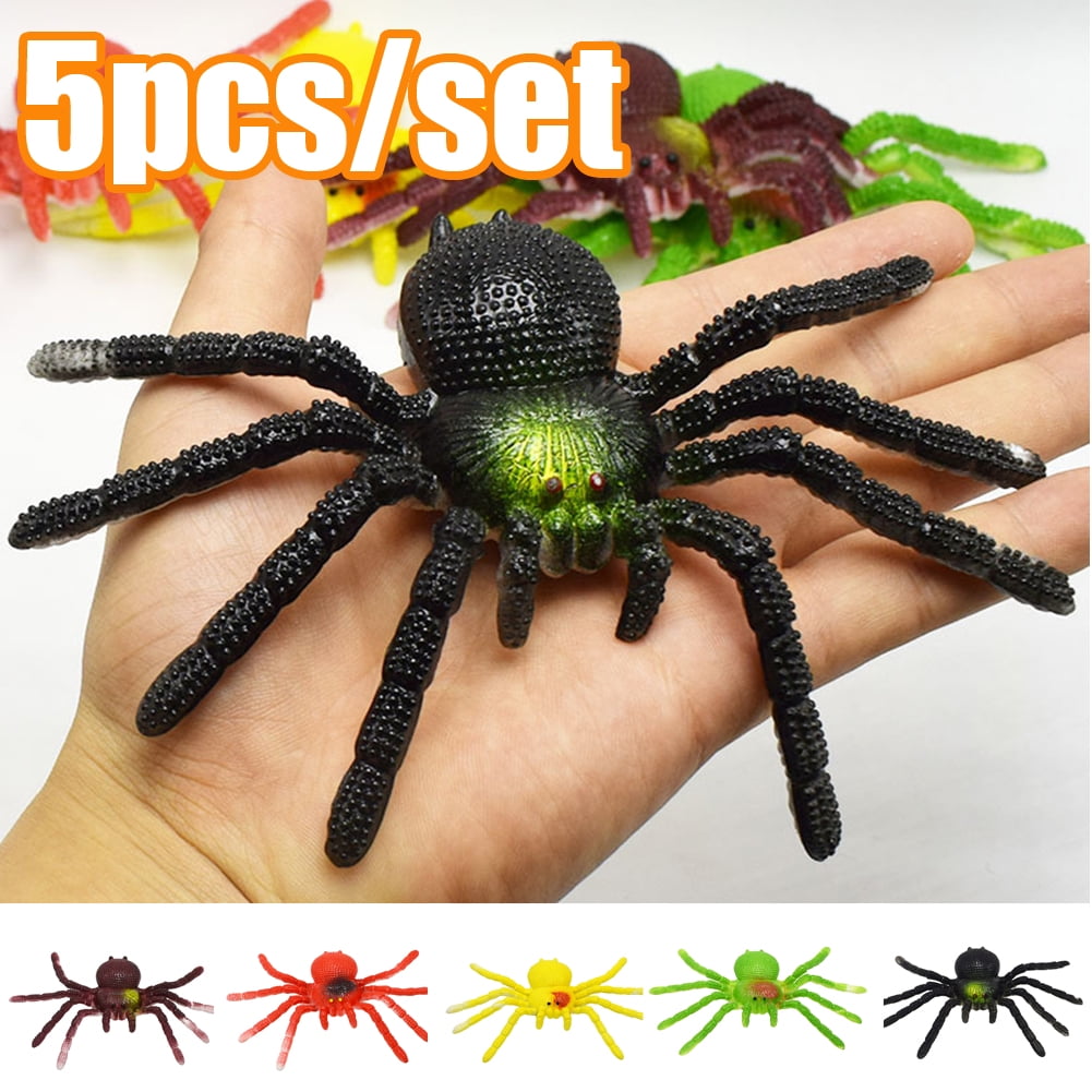 Travelwant 5Pcs/Set Halloween Realistic Plastic Spider, Fake Spider ...